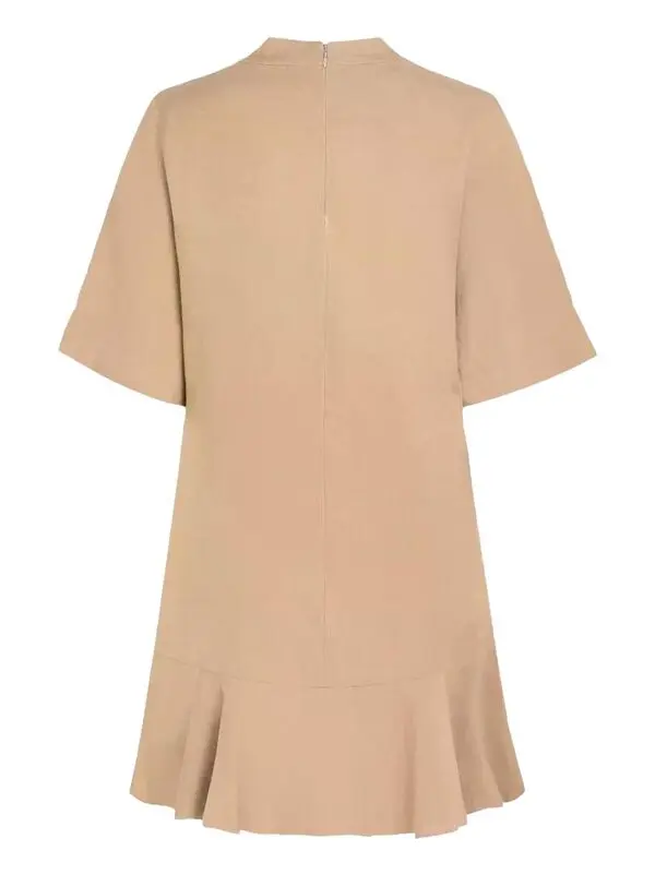 Karl Lagerfeld V-neck Ruffled Hem Mini Dress - Brown