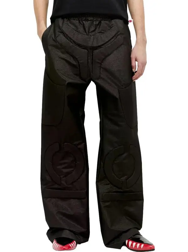 WALTER VAN BEIRENDONCK Panelled Space Trousers - Black