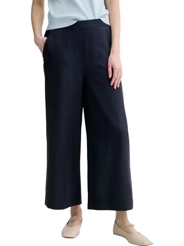 Marc O'polo Margo Elasticated Waist Wide-leg Trousers - Blue