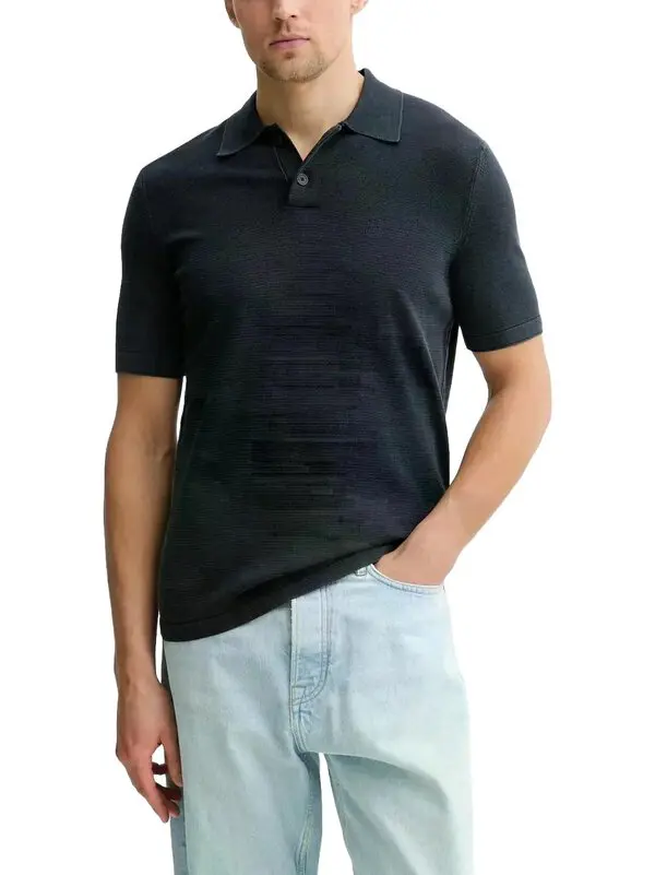 Marc O'polo Textured Short-sleeve Polo Shirt - Blue
