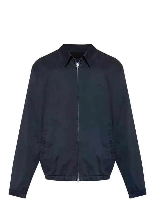 Rag & Bone Zip-up Embroidered Logo Jacket - Blue