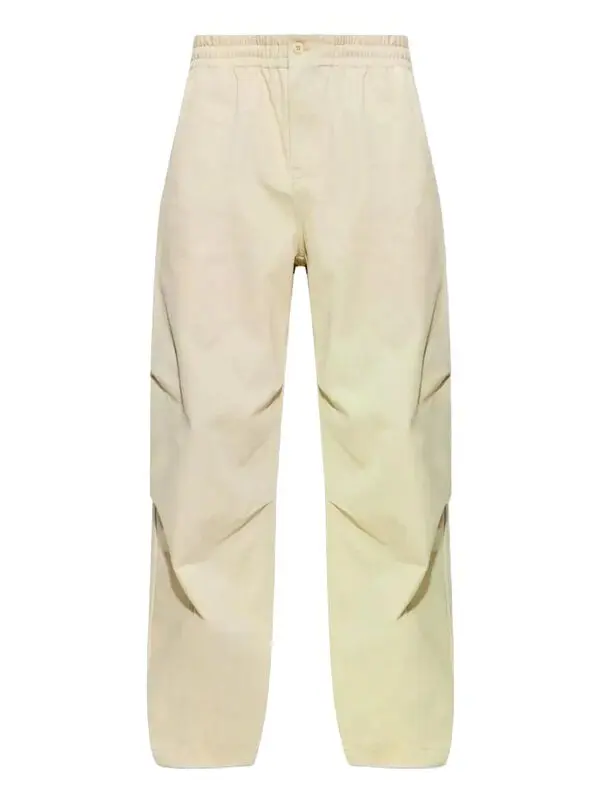Kenzo Loose-fit Cotton Trousers - Neutrals