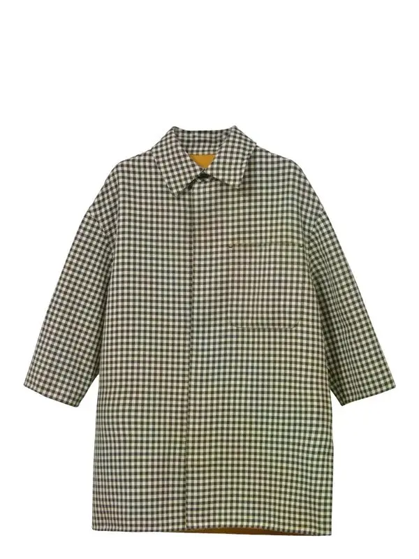Fendi Check Patch-pocket Coat - Brown