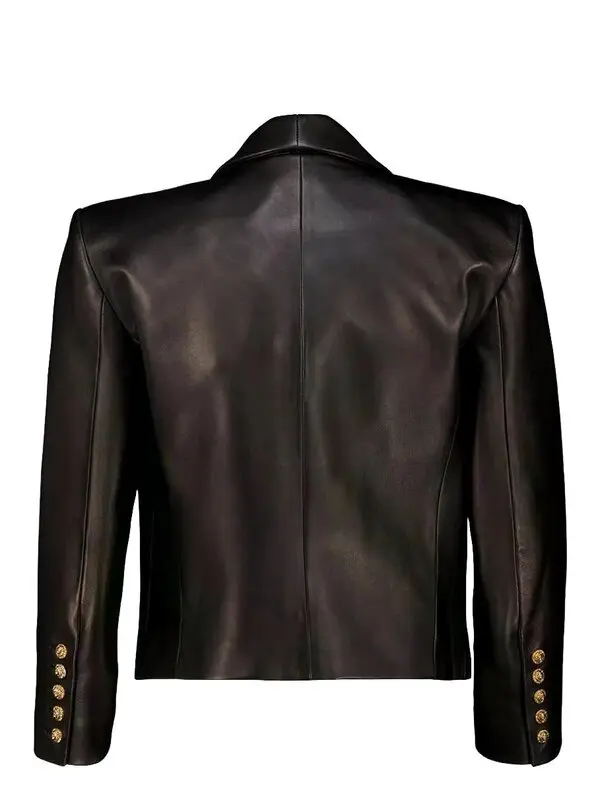 Balmain Spencer Leather Jacket - Black