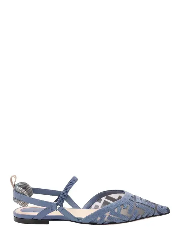 Fendi Ff-motif Slingback Pumps - Blue