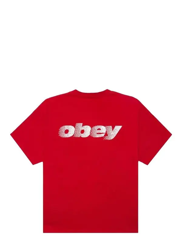 Obey Diffusion Logo-print T-shirt - Red