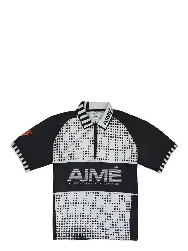 Aimé Leon Dore X New Balance Zip-up Polo Shirt - Black