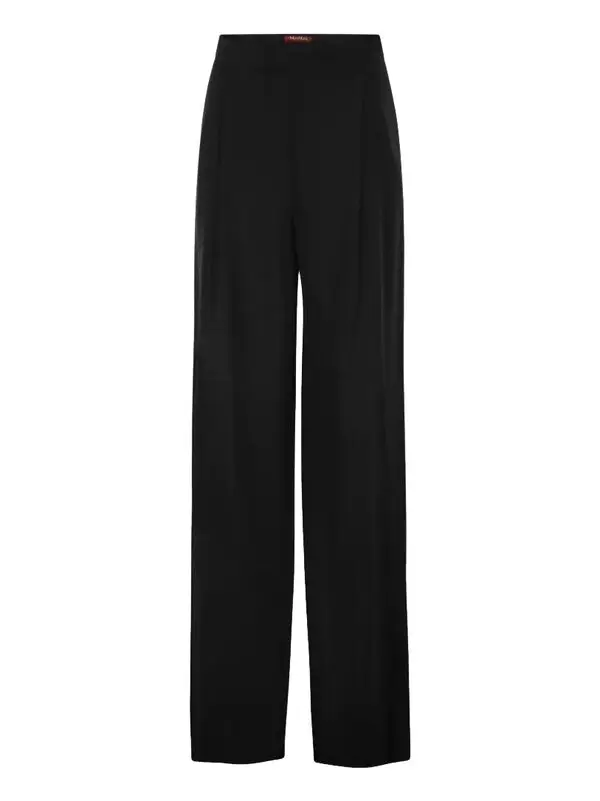 Max Mara Crêpe Palazzo Pants - Black