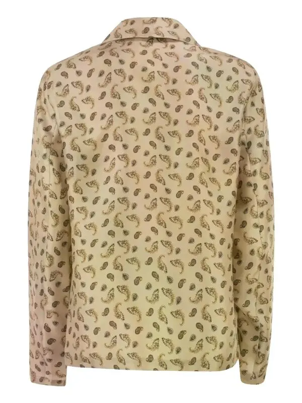 Max Mara Paisley Print Silk Shirt - Neutrals