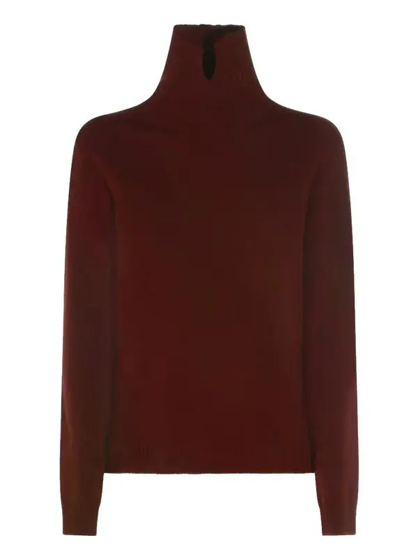 JIL SANDER Ribbed High-neck Sweater - Red
