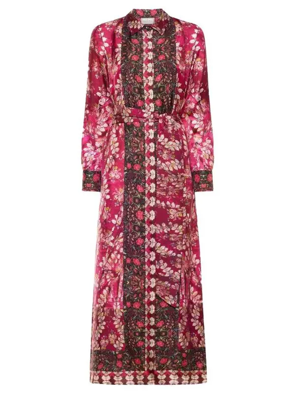 PIERRE-LOUIS MASCIA Floral Silk Dress - Pink