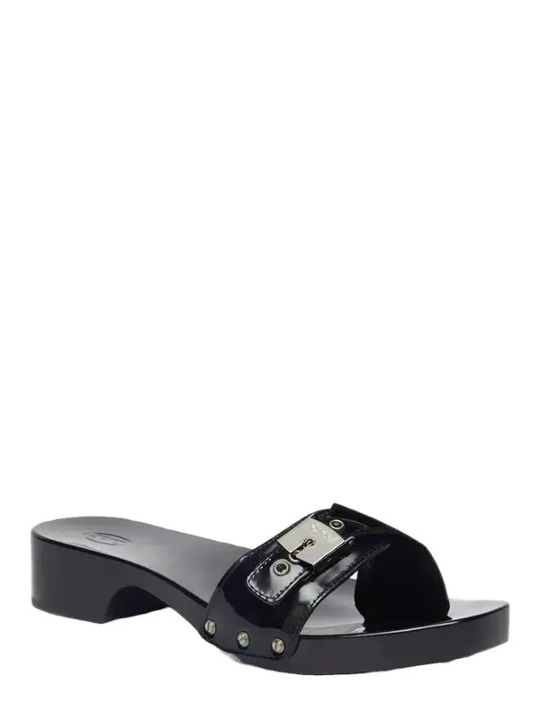 DR. SCHOLL'S SHOES Pescura Patent-leather Sandals - Black