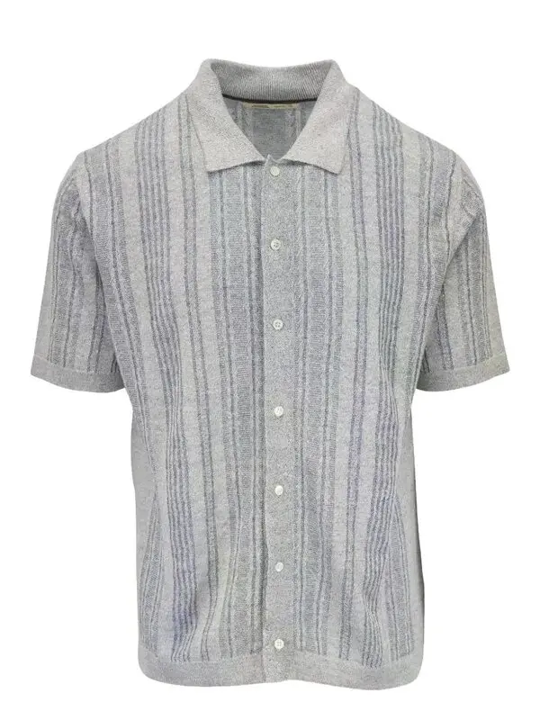 MAURIZIO BALDASSARI Striped Knitted Shirt - Grey