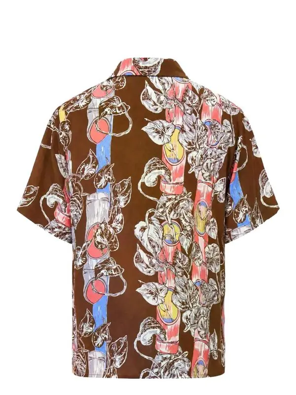 Paul & Joe Hilton Floral-print Short-sleeve Shirt - Brown