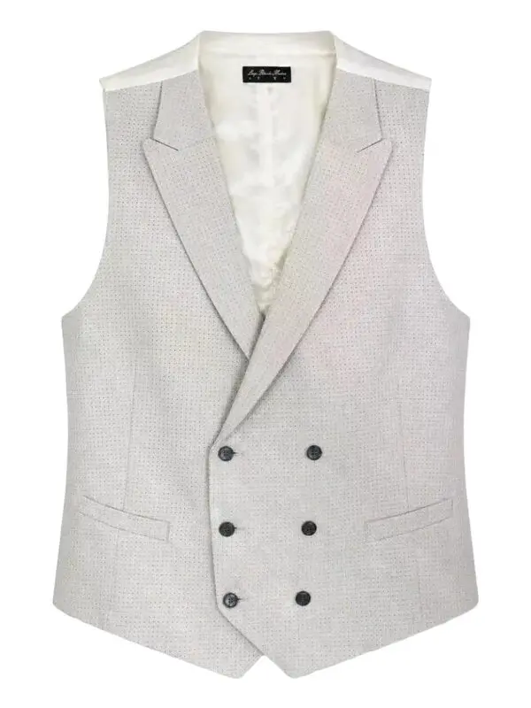 LUIGI BIANCHI MANTOVA Double-breasted Waistcoat - Grey