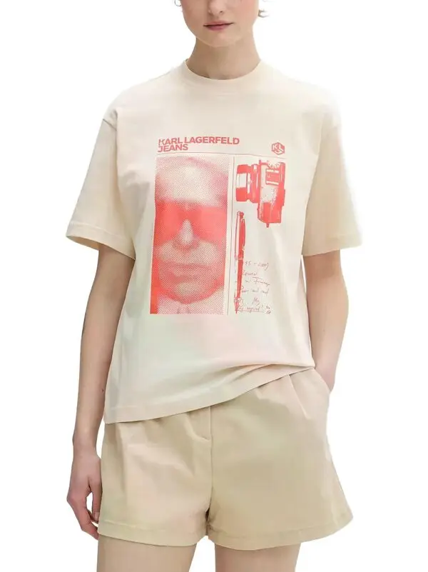 Karl Lagerfeld Graphic Print T-shirt - Neutrals