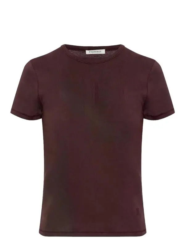 BY MALENE BIRGER Embroidered Logo Cotton T-shirt - Red