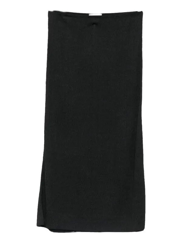 THE ROW Oboe Textured Silk Skirt - Black