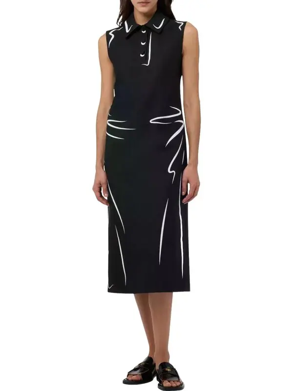 Moschino Sleeveless Midi Dress - Black