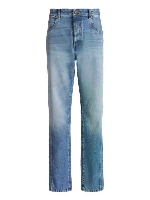 Balmain Straight-leg Denim Jeans - Blue