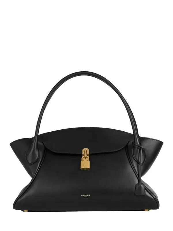 Balmain Smooth Leather Pulse Day Bag - Black