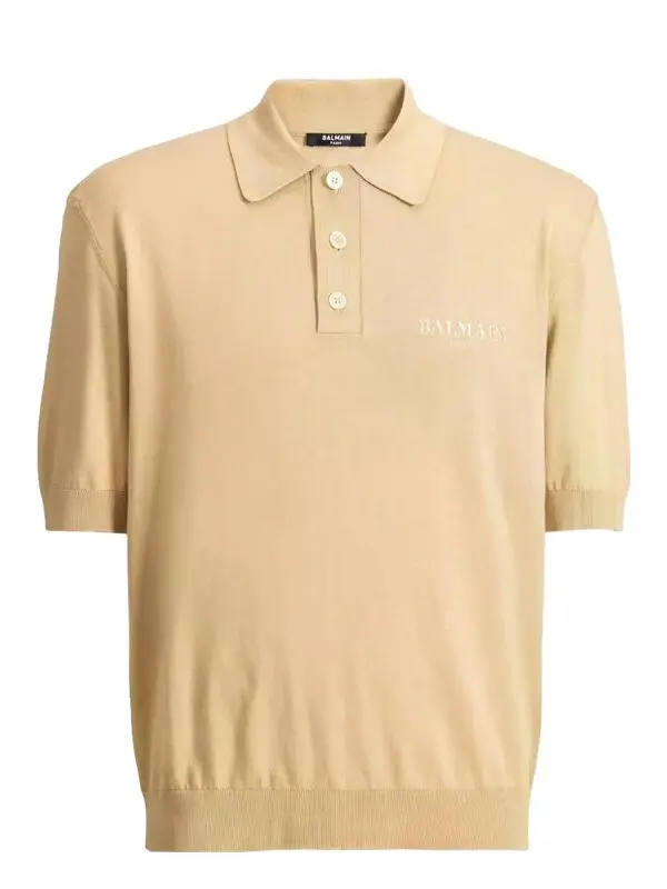 Balmain Embroidered Vintage Polo - Neutrals