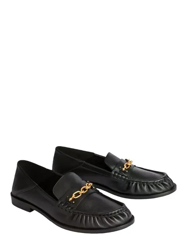 Balmain Sync Leather Loafers - Black