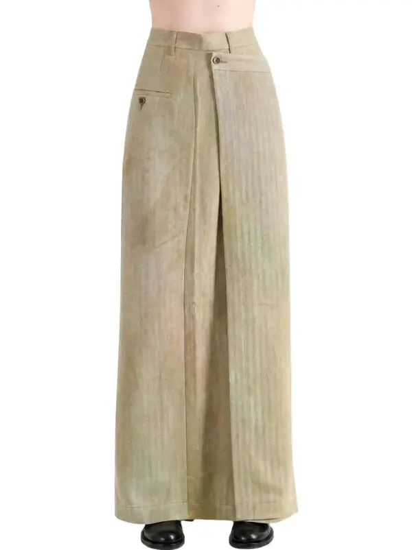 UMA WANG Grace Wrap Maxi Skirt - Brown