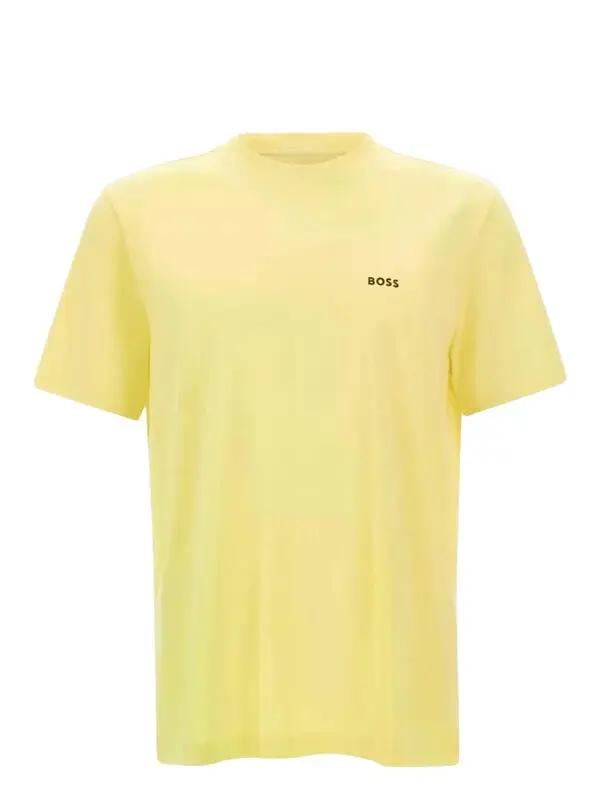 BOSS Logo-print Short-sleeve T-shirt - Yellow