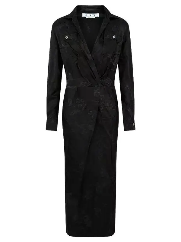 Off-White Midi Dress - Black