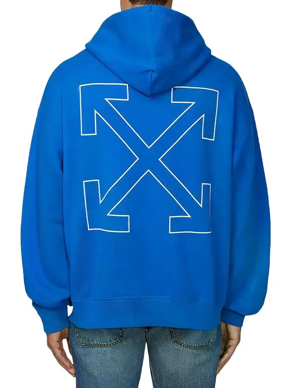 Off-White Arrows Motif Hoodie - Blue