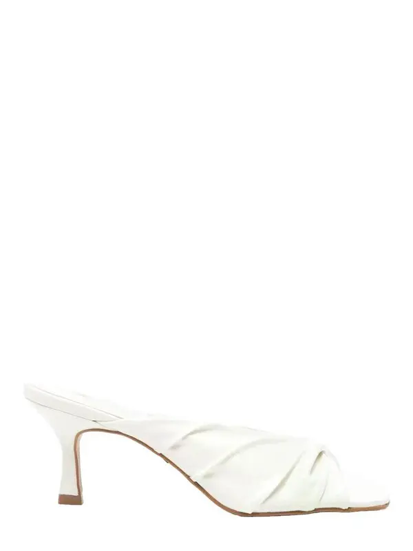 ANDREA CARRANO Ruched Mules - Neutrals