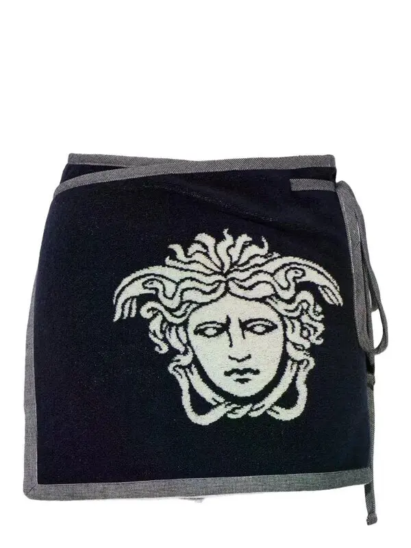 Versace Medusa Wrap Mini Skirt - Blue