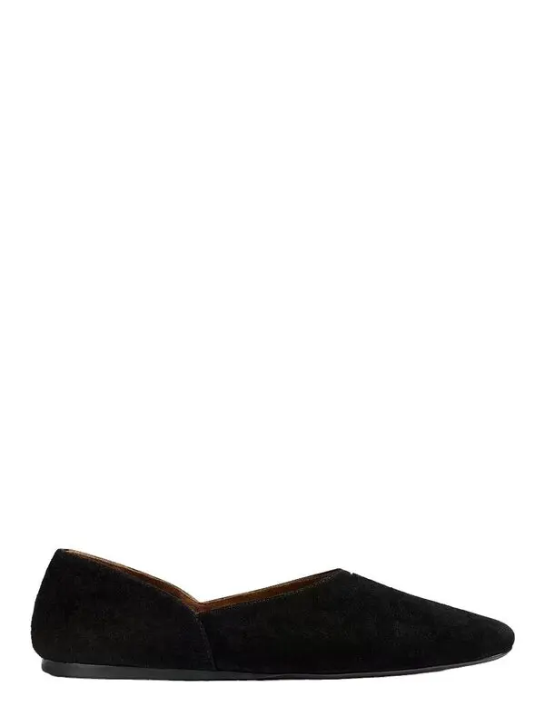 Khaite Jane Ballet Flats In Suede And Calfskin - Black