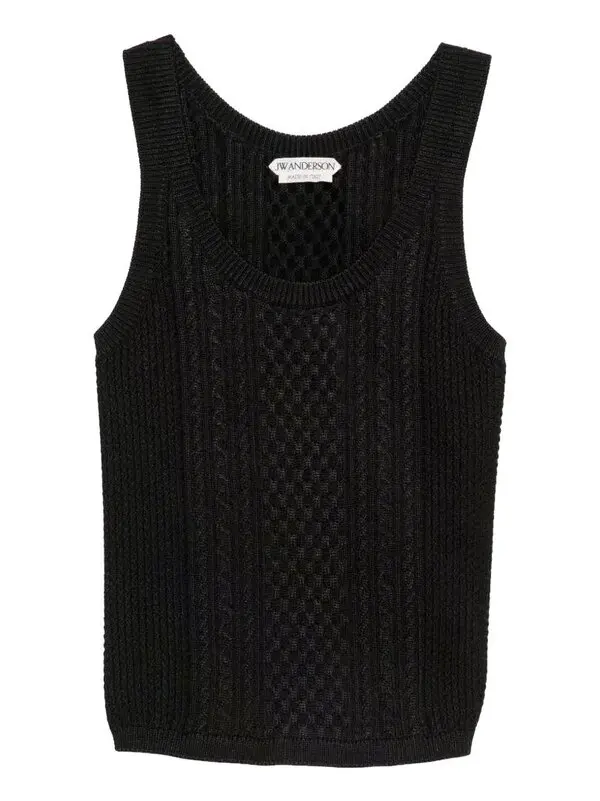 JW Anderson Cable Knit Sleeveless Top - Black