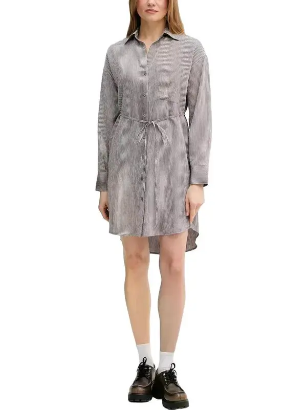 Marc O'polo Striped Tie-waist Dress - Brown