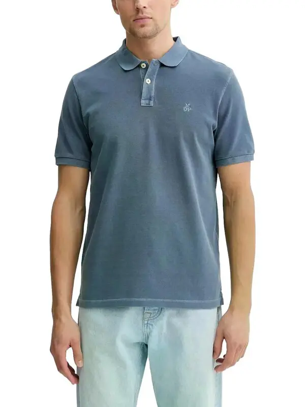 Marc O'polo Logo-embroidered Piqué Polo Shirt - Blue