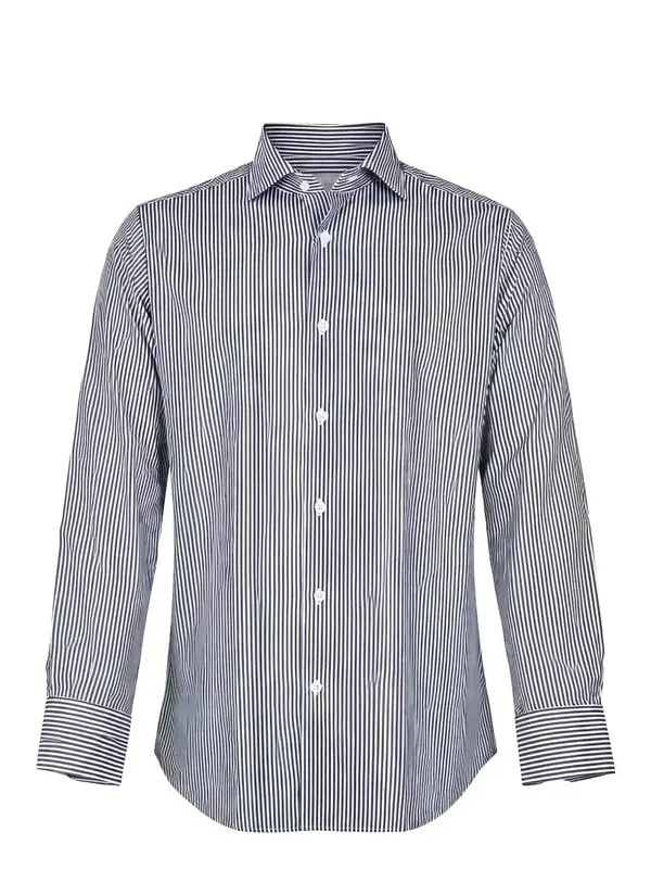 GUGLIELMINOTTI Striped Long-sleeve Shirt - Blue