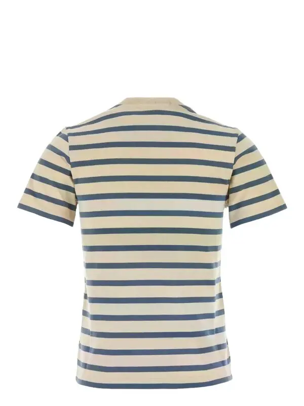 Tory Burch Striped Cotton T-shirt - Neutrals