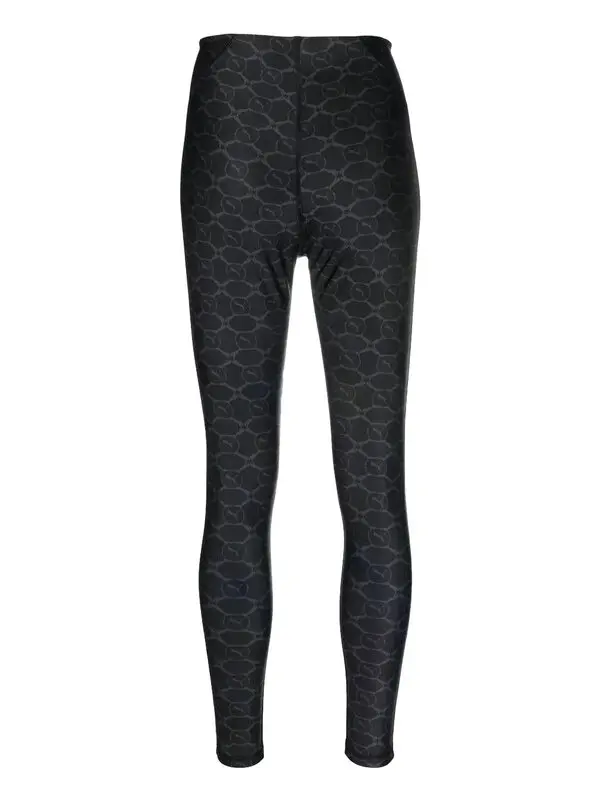 PUMA Monogram-print Leggings - Black