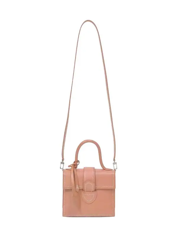 Alaïa Leonie Micro-studded Leather Handbag - Neutrals