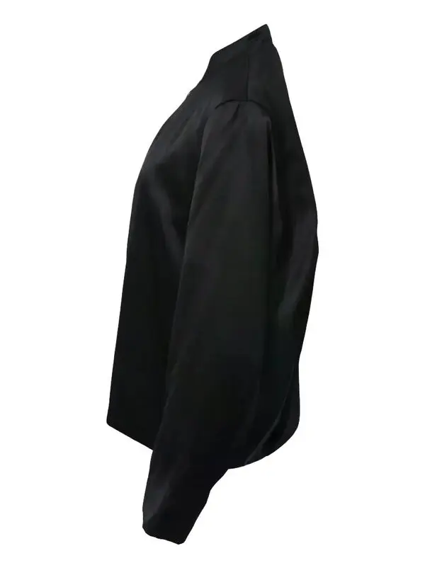 TOTEME Satin Bomber Jacket - Black