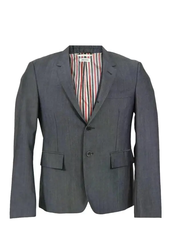 Thom Browne Rwb Selvedge Blazer - Grey