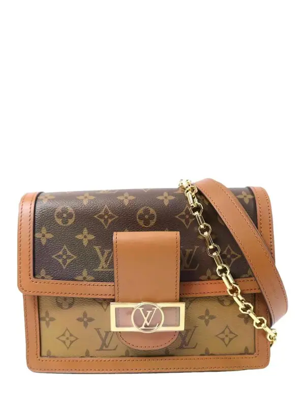 LOUIS VUITTON Dauphine Mm Monogram Reverse Shoulder Bag - Brown