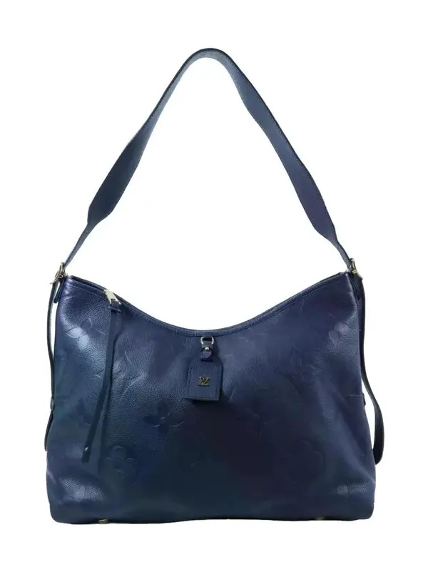 LOUIS VUITTON Monogram Empreinte Mm Carryall Shoulder Bag - Blue