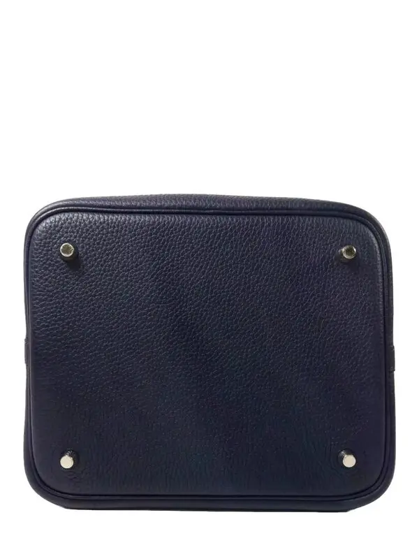 Hermès Mm Picotin Leather Tote Bag - Blue