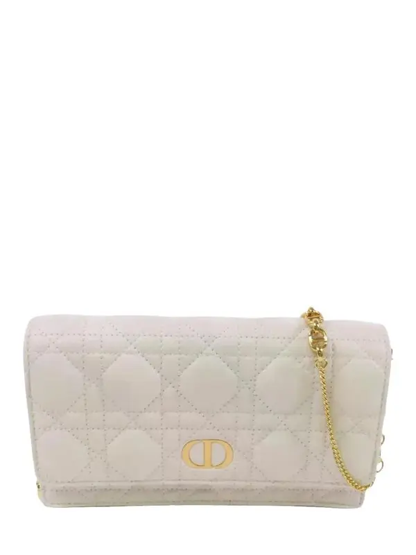 Dior Caro Quilted Shoulder Bag - Neutrals