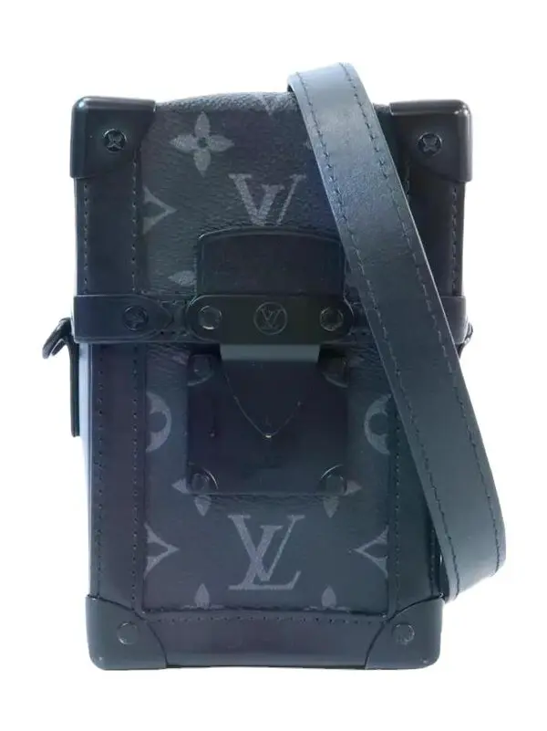 LOUIS VUITTON Vertical Trunk Monogram Eclipse Cross Body Bag - Black