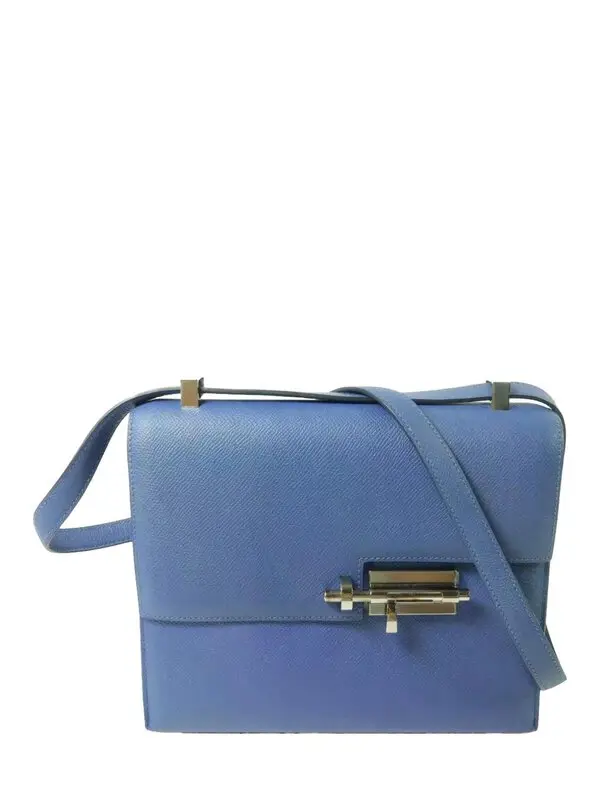 Hermès 23 Verrou Leather Shoulder Bag - Blue