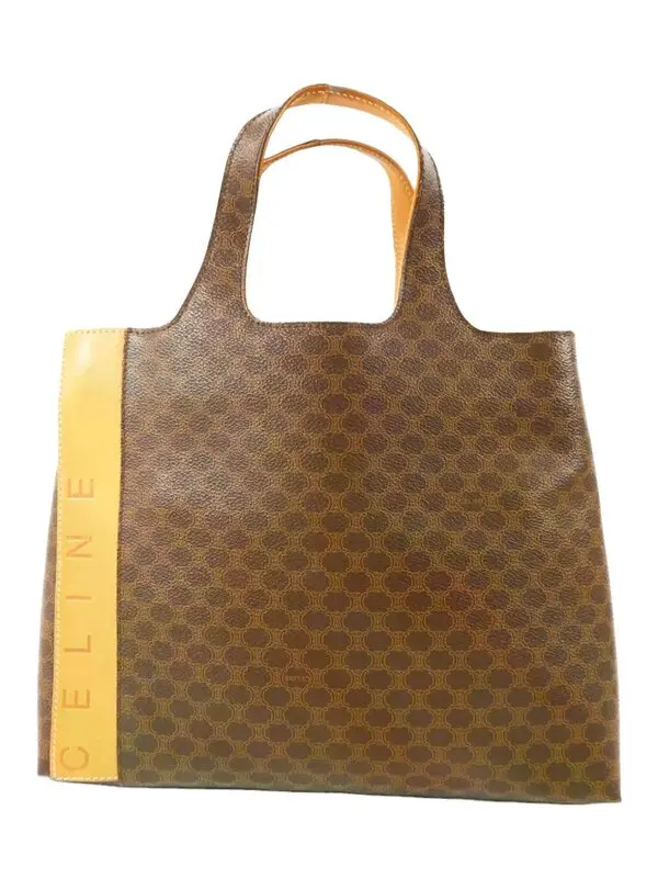 Celine Macadam Pattern Tote Bag - Brown